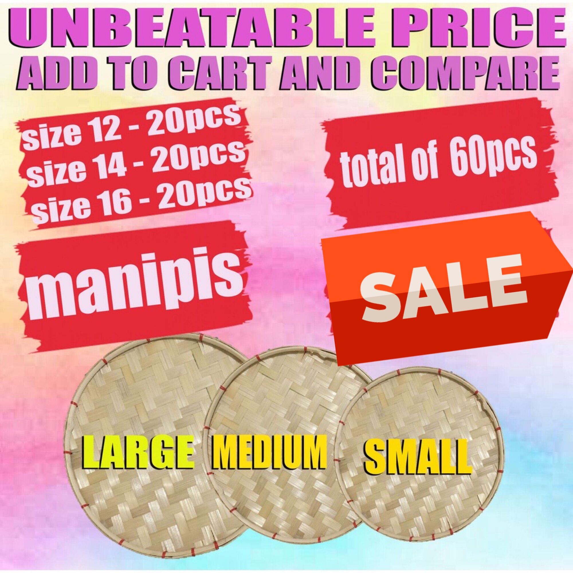 Bilao Size 12''/14"/16'' (manipis 20pcs each size)