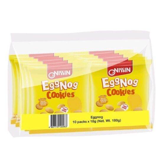NISSIN, EGGNOG COOKIES 18gx10packs. | Lazada PH