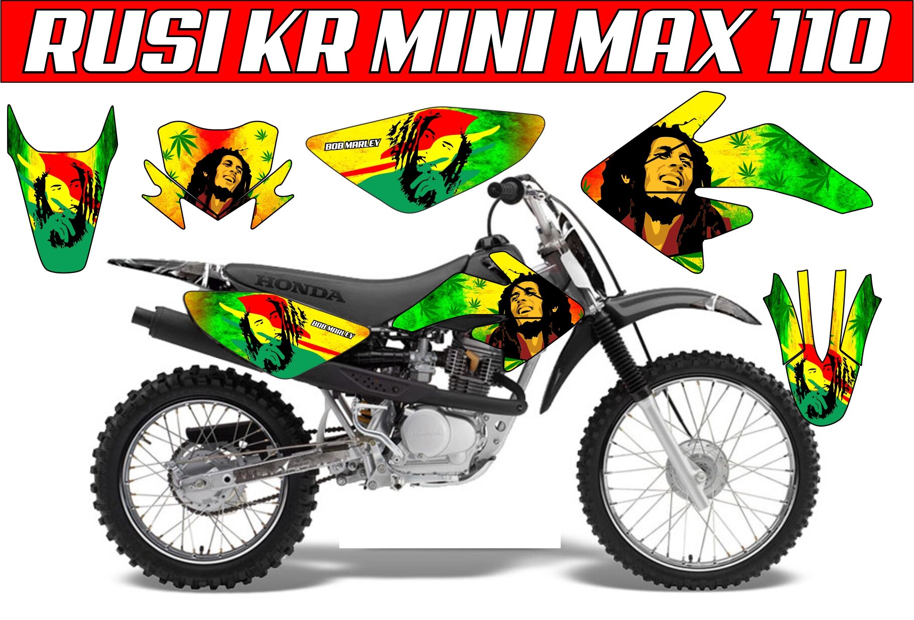 Rusi KR mini 110 full body decals | Lazada PH