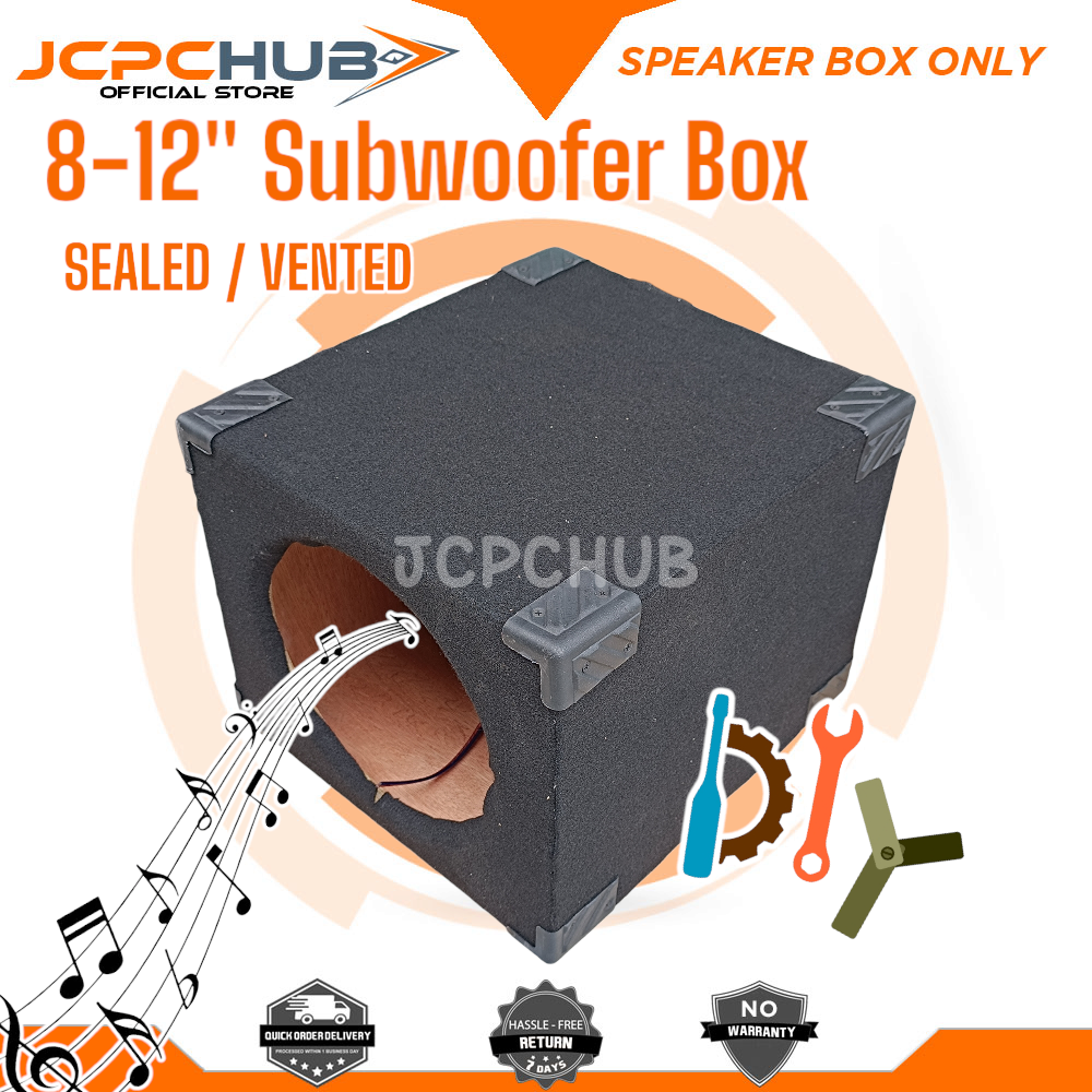 Subwoofer Box 8 Inch 10 Inch , 12 Inch Size Carpeted Speaker Box Vented ...