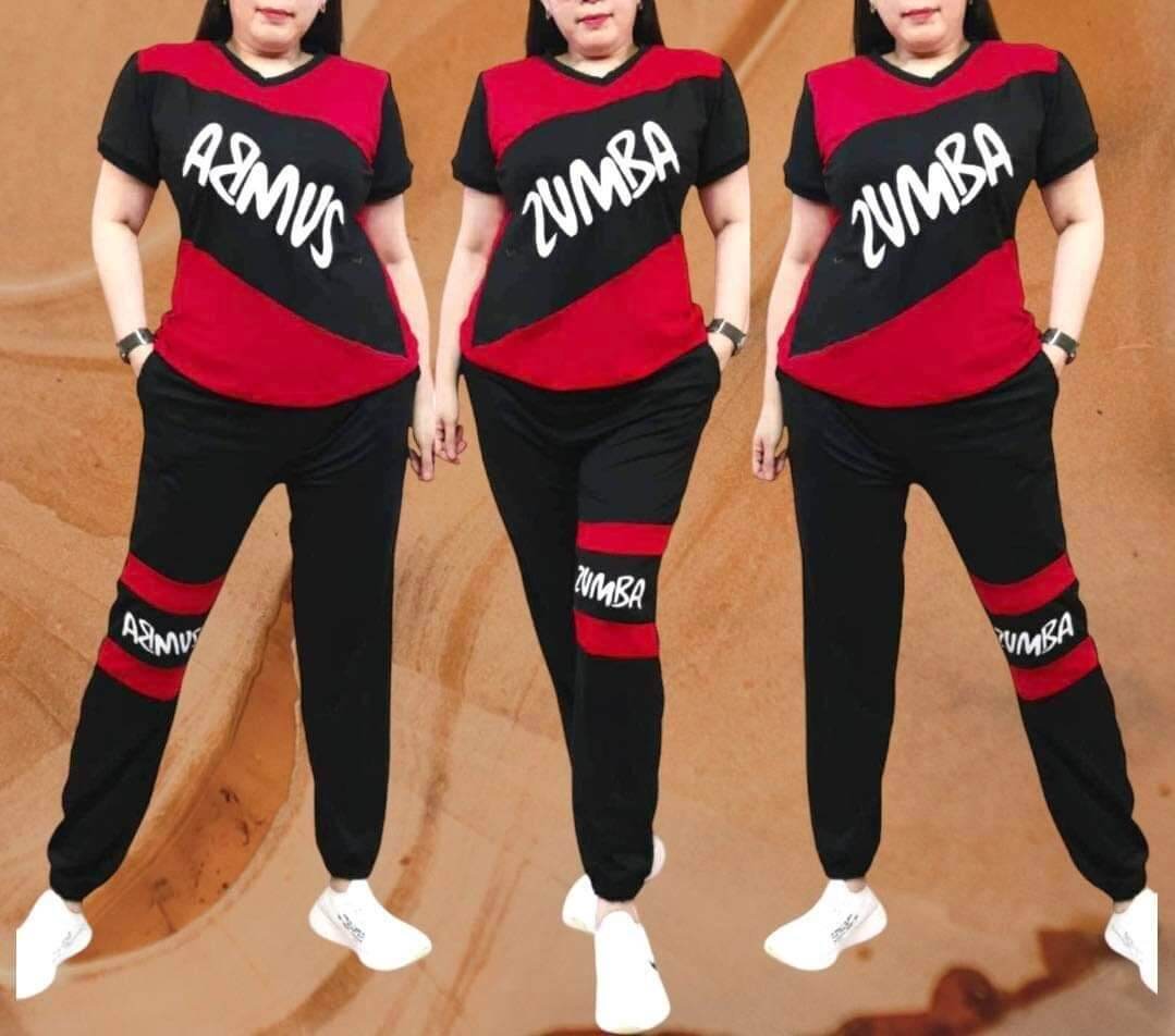 PLUS SIZE ZUMBA UNIFORM TERNO PANTS JOGGER SPORTY FOR WOMEN ON SALE Med ...