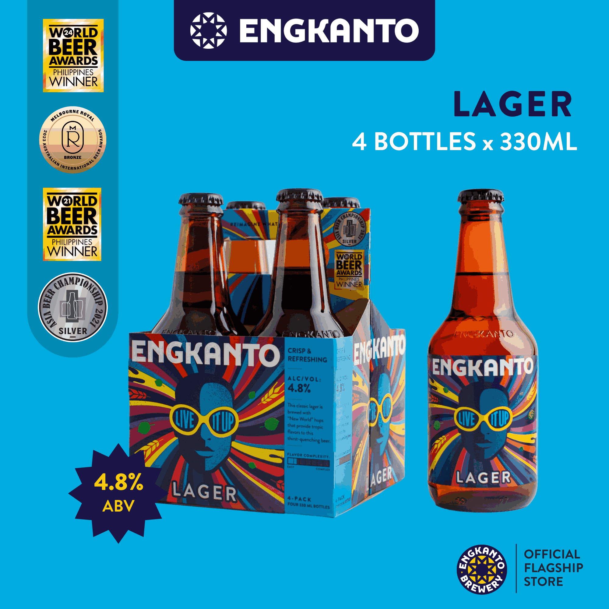 Engkanto Brewery Live It Up Lager Local Craft Beer 4.8% ABV | Country ...