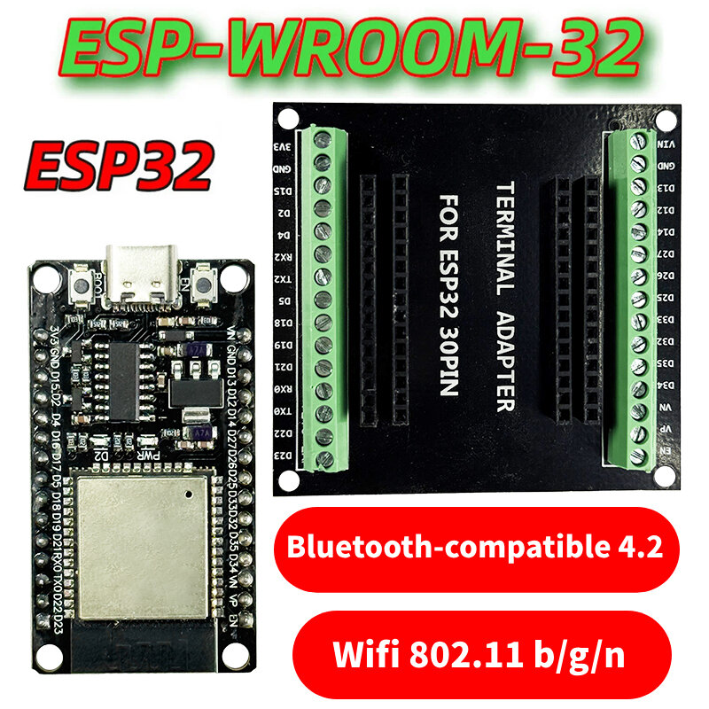 ESP 32 Development Board Expansion Board Kit ESP32-WROOM-32D Bluetooth ...