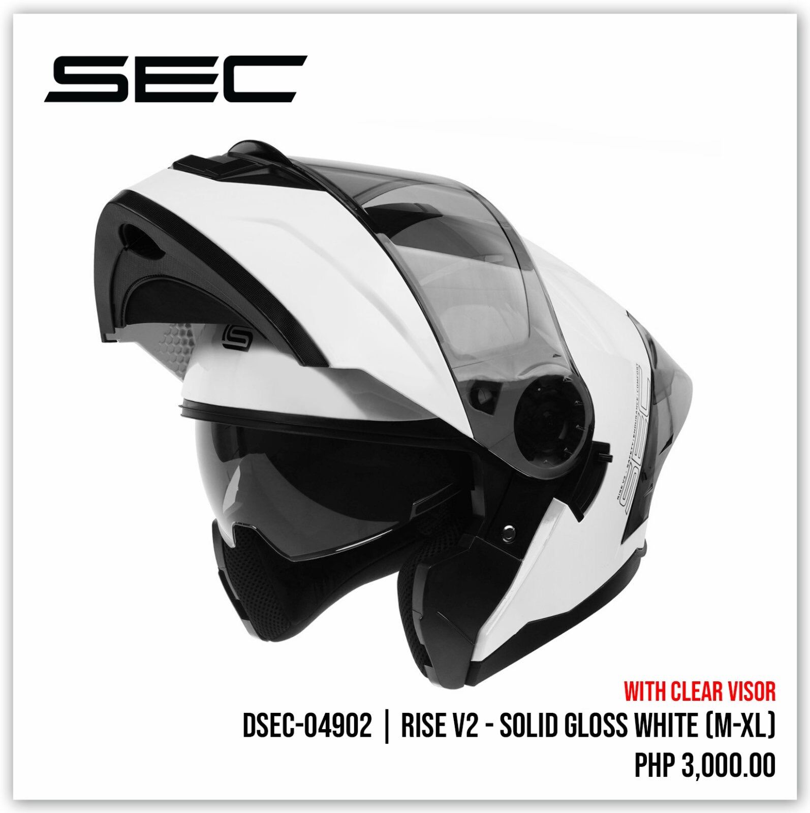 sec rise v2 modular helmet with FREE SMOKE LENS | Lazada PH