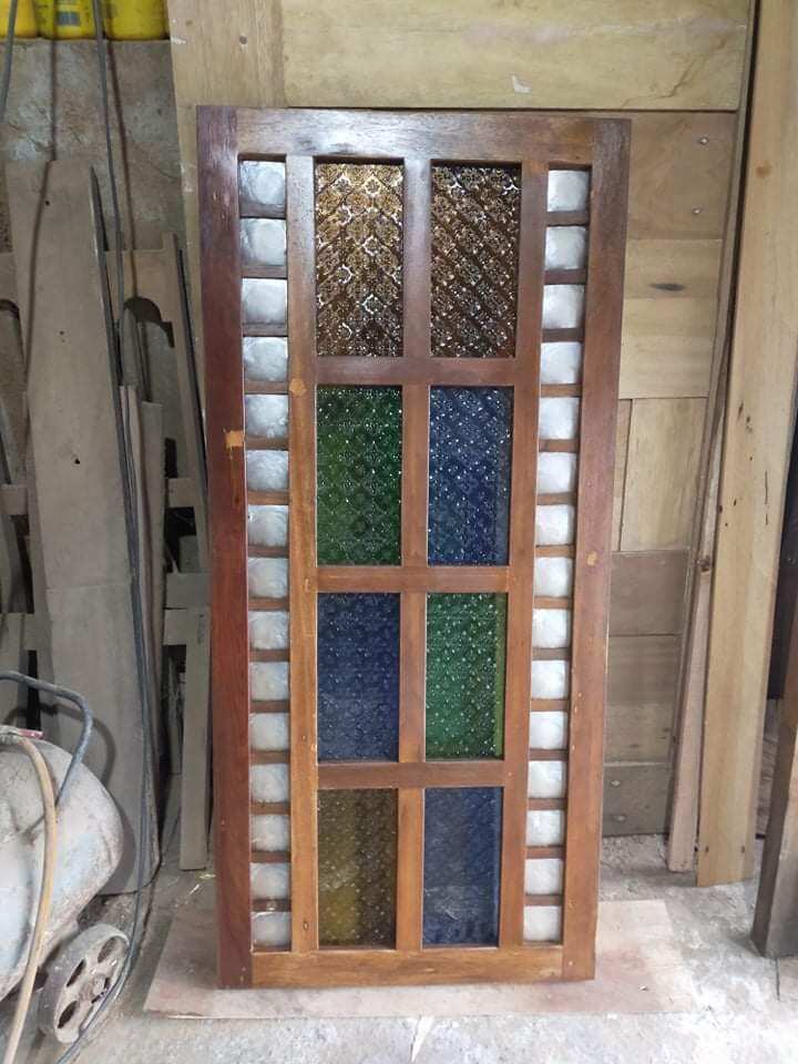 Capiz window W/double colored glass 60x120 cm (2×4) varnished not ...