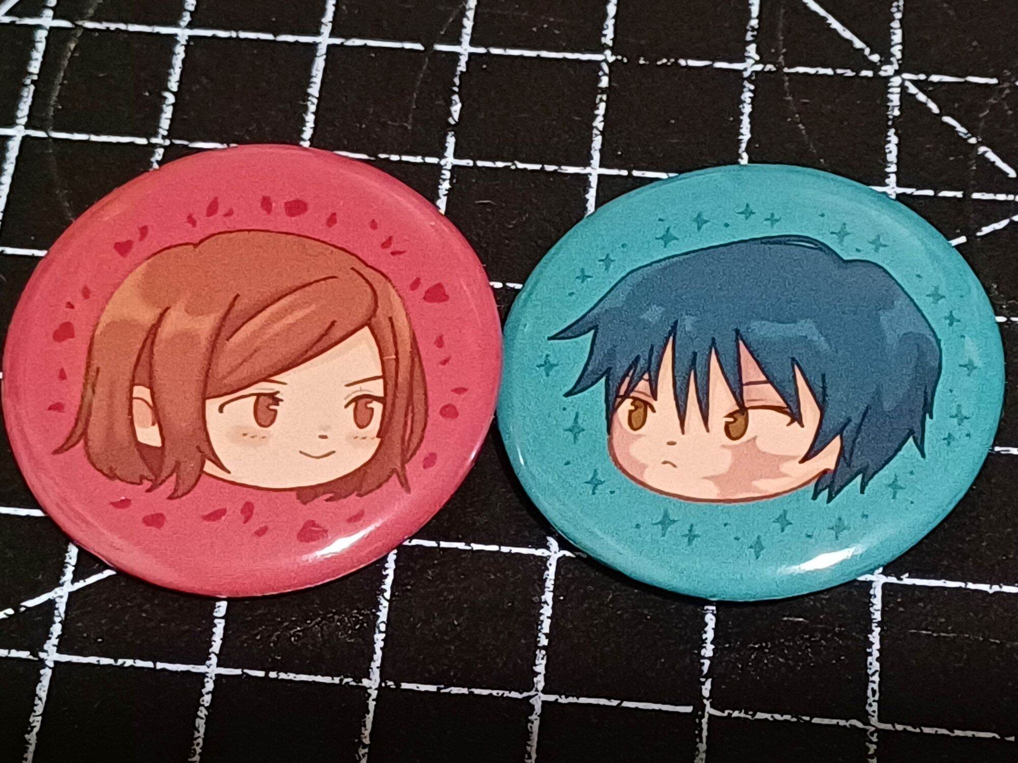 Jujutsu Kaisen - Button Pins 1.25" (JJK Gojo, Geto, Megumi, Choso, Yuji ...