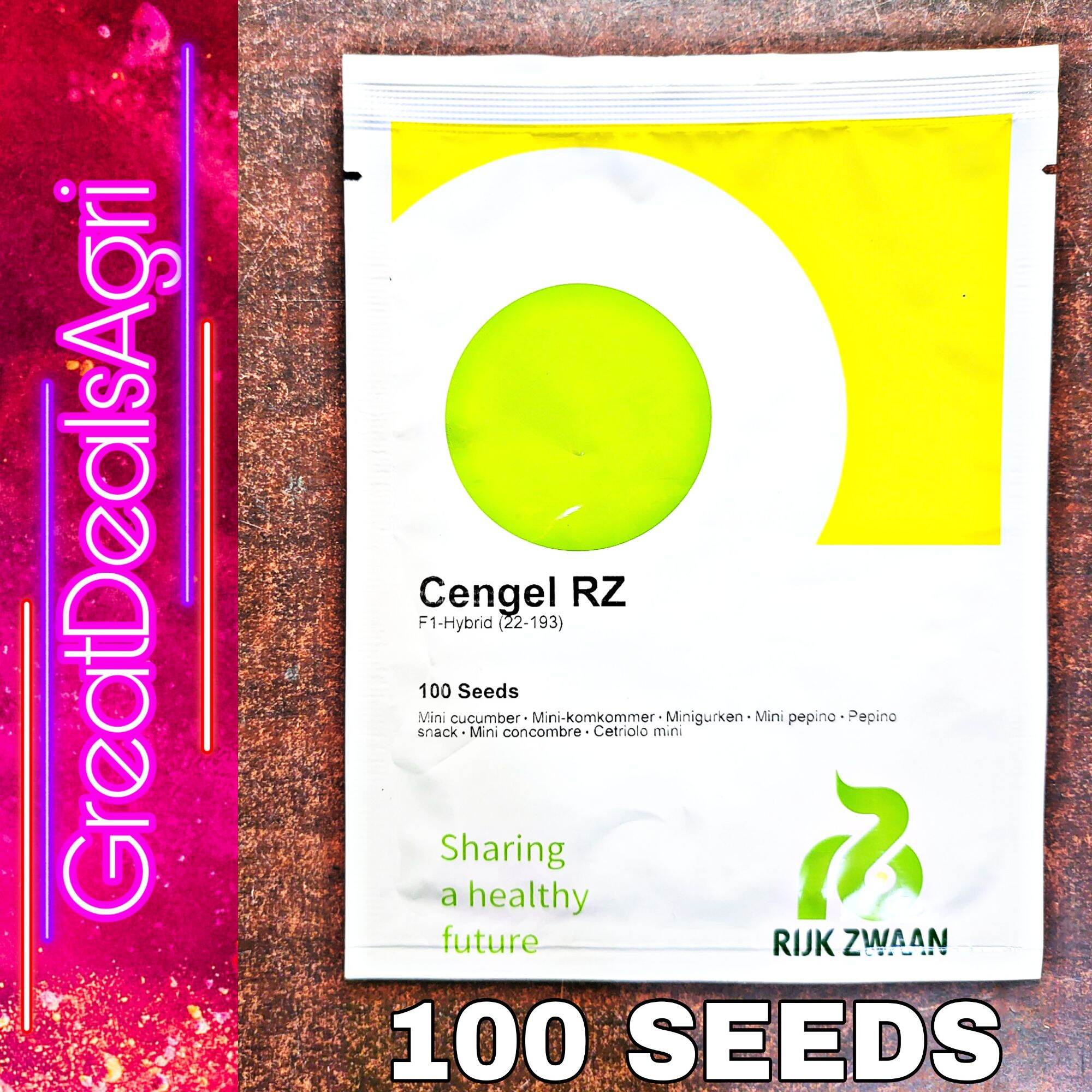 CENGEL RZ F1 HYBRID MINI CUCUMBER SEEDS (100 SEEDS) by RIJK ZWAAN ...