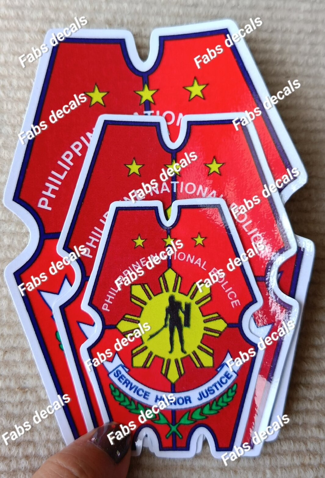 p ñ p laminated high quality vinyl sticker for uniform personnel only ...