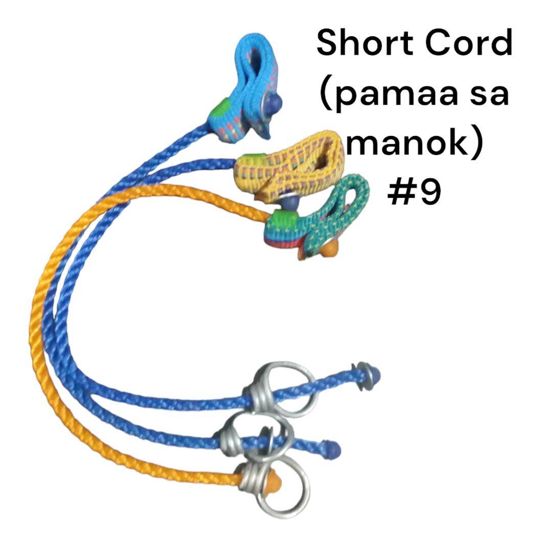 Tali sa Pamaa ng manok /Game fowl short cord with swivel (#9,12 ...