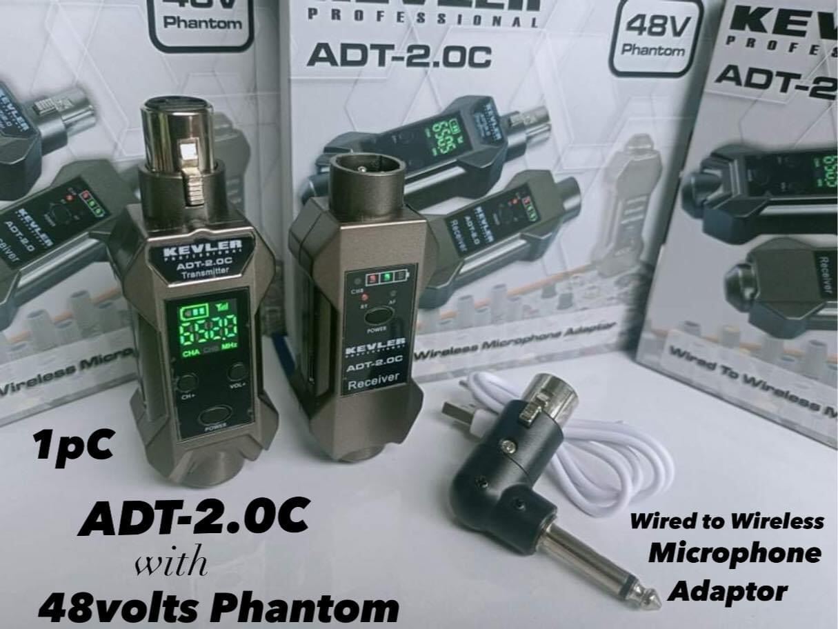 Original Kevler ADT-2.0C Professional Wired to UHF Wireless Microphone ...