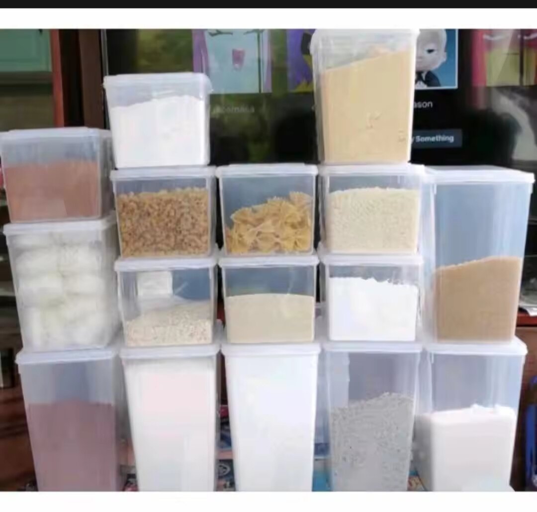 3 PCS CLEAR FOOD PLASTIC STORAGE CONTAINER MILK TEA POWDER CEREAL HALO ...