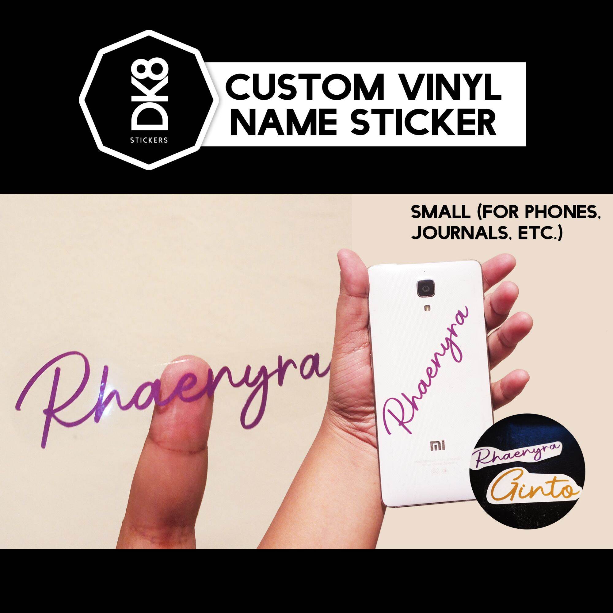 Customized Name Vinyl Stickers - Calligraphy Font Style | Lazada PH