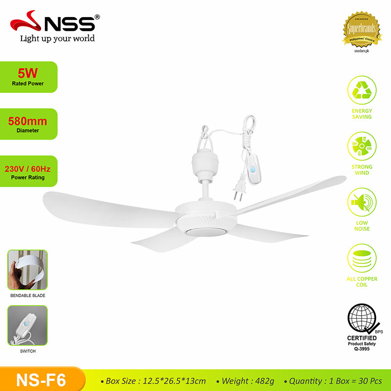 NSS Ceiling Fan With 5 Blades Portable Ceiling fan Wall Fan Portable ...